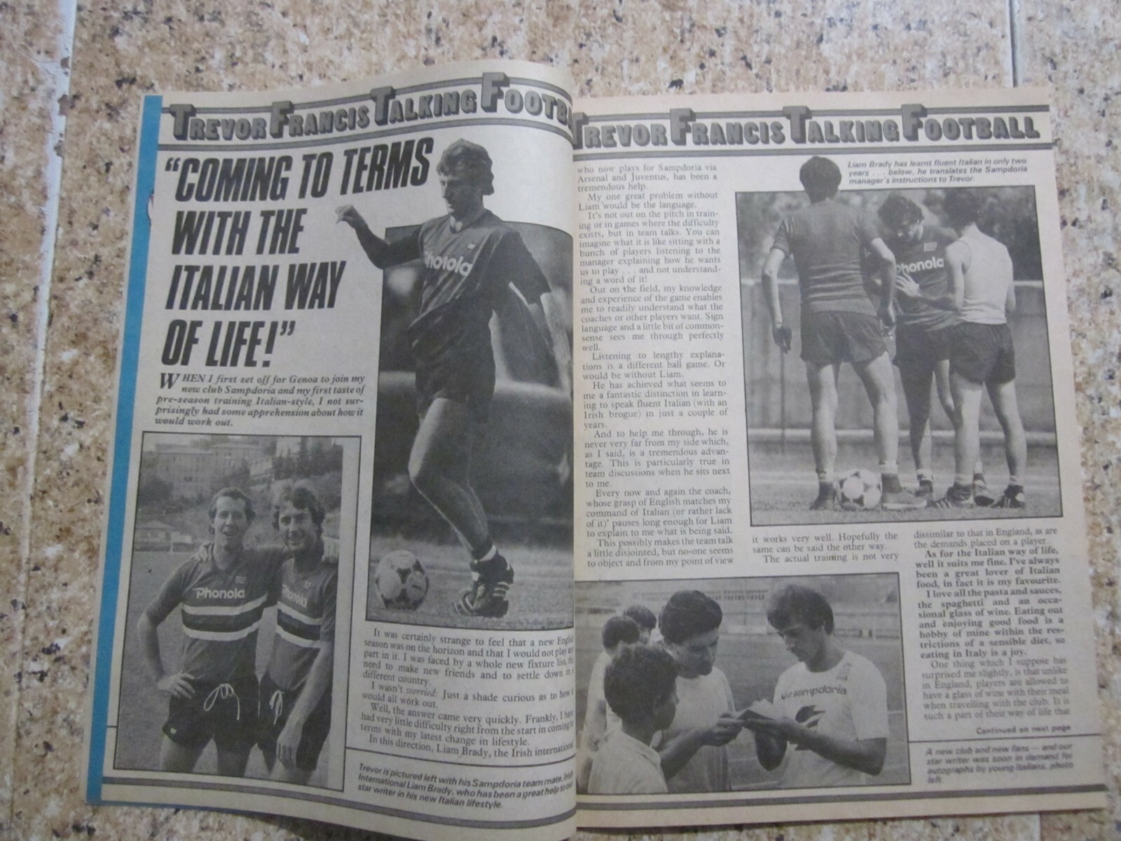 October 9th 1982, TIGER, Bruce Page, Shirley Sullivan, Franco Uncini ...