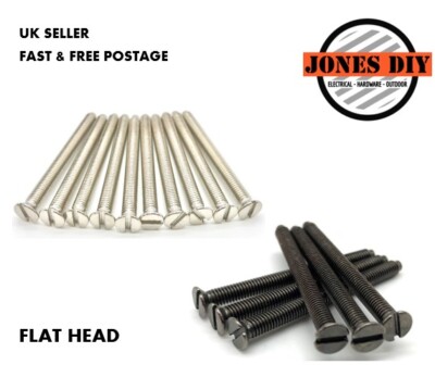 FLAT HEAD COUNTERSUNK M3.5 ELECTRICAL SOCKET SCREWS 40MM SILVER OR ...