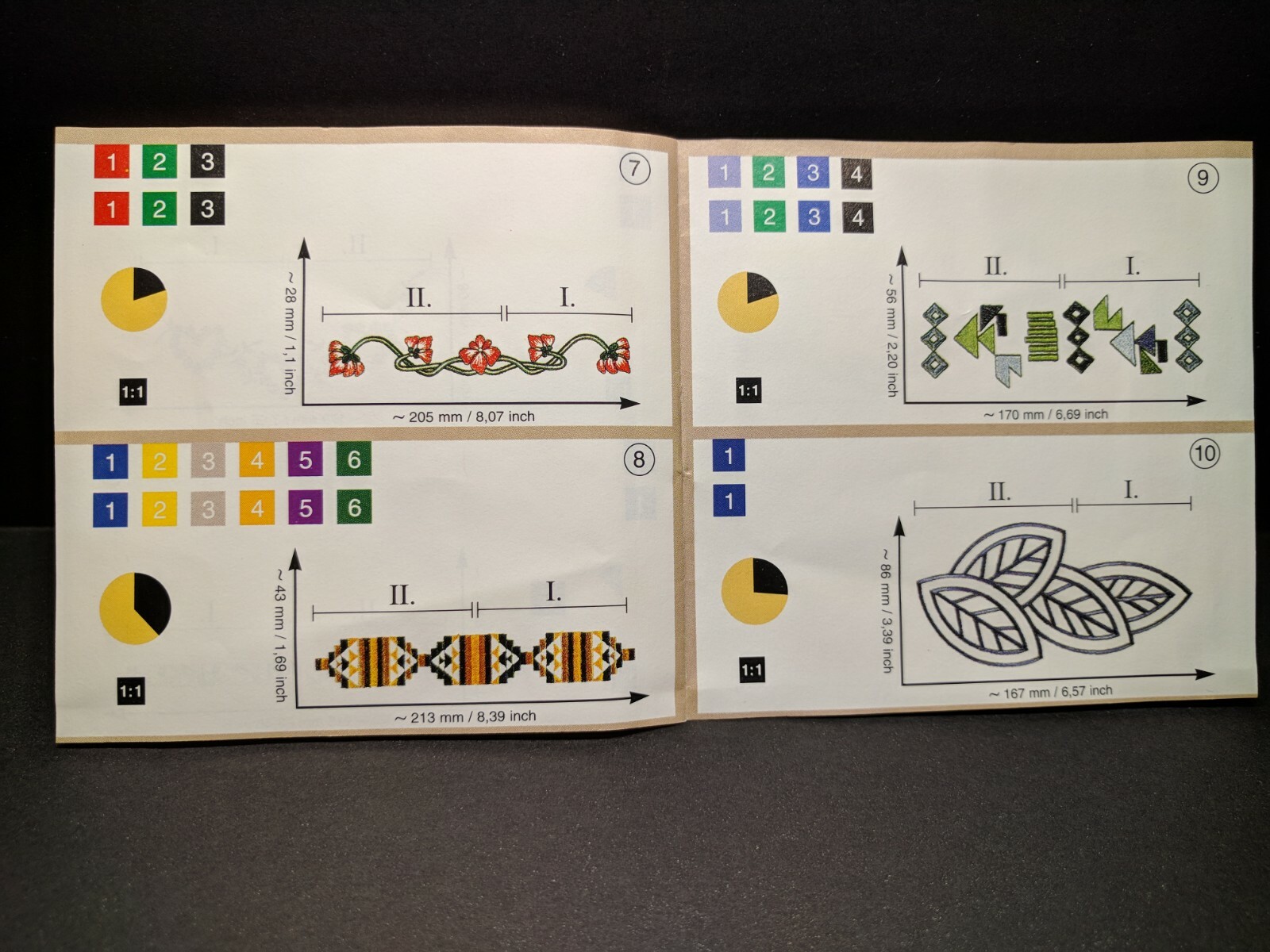 Pfaff Creative Patterns Embroidery Designs Card #51 for 7570 2140 2160 ...