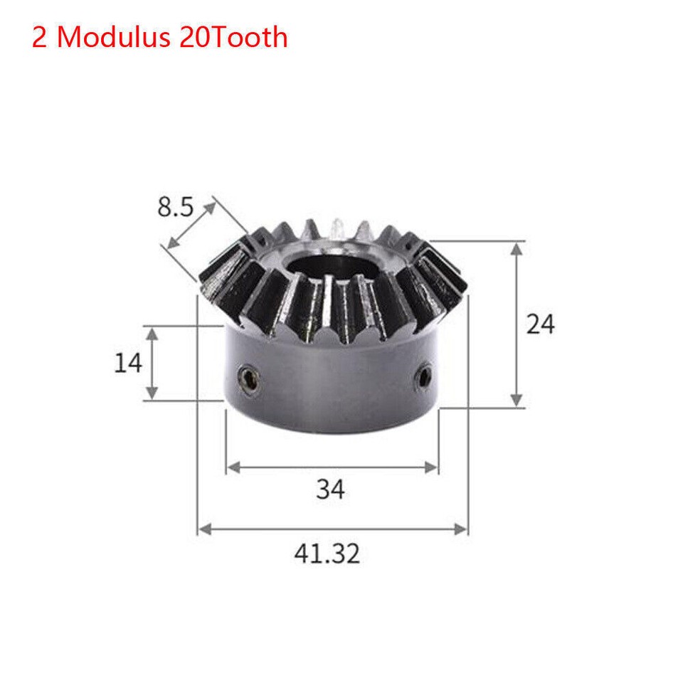1PCS 1/1.5/2 Module Bevel Gearbox 90° With Keyway Bevel Gear 1:1 Paire ...