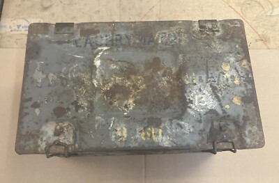 WW2 BRITISH ARMY AMMO BOX 1945 LACHRYMATORY GENERATOR No2 MK4 TEAR GAS ...