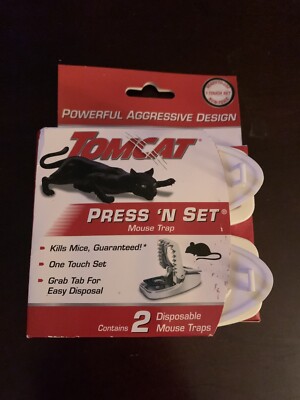 Tomcat Press 'N Set Mouse Trap, 2-Pk Disposable Mouse Traps | eBay