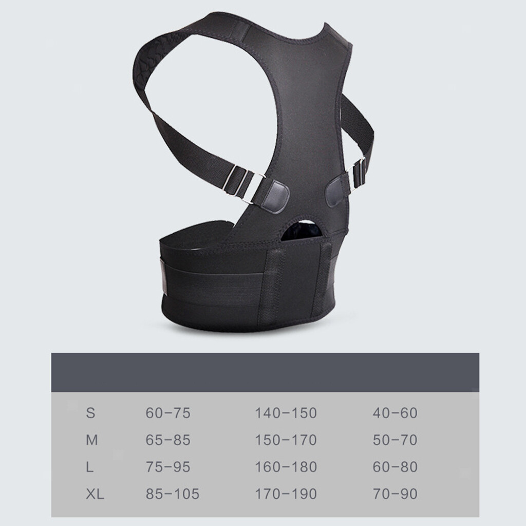 Pro Back Posture Corrector Belt Lumbar Shoulder Corrective Support ...