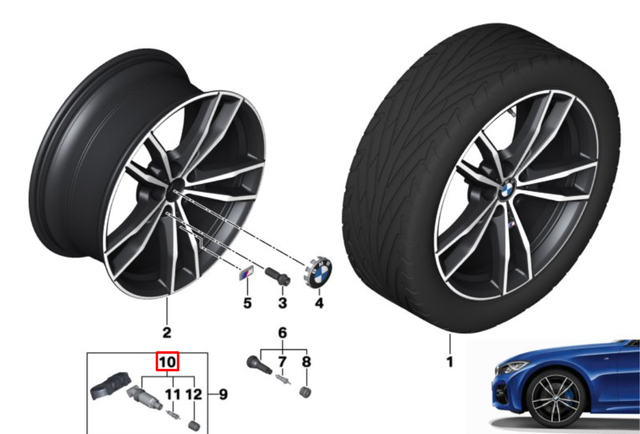 Original BMW Rep.kit Screw Valve for RDCi 36106879168 for sale online ...