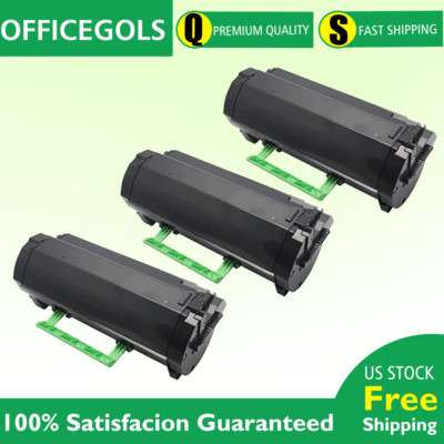 3PK Toner Compatible for Lexmark 50F1000 MS315dn MS312dn MS415dn ...