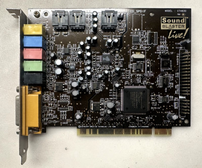 SCHEDA AUDIO CREATIVE SOUND BLASTER LIVE CT4830 (3936N) | eBay