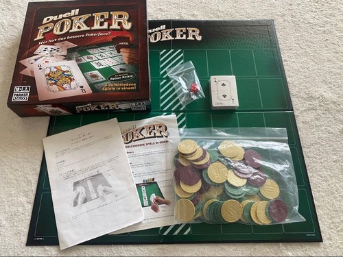 Duel Poker Board Game for 2 Players with Cards & Chips - Good Condition ...