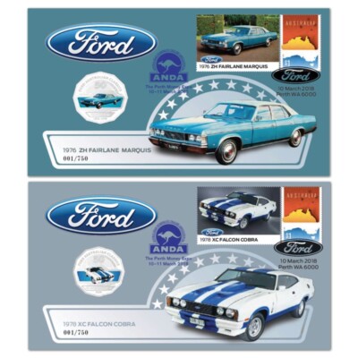 2018 Ford ZH Fairlane & XC Cobra - ANDA Money Expo Overprint Pair PNCs ...