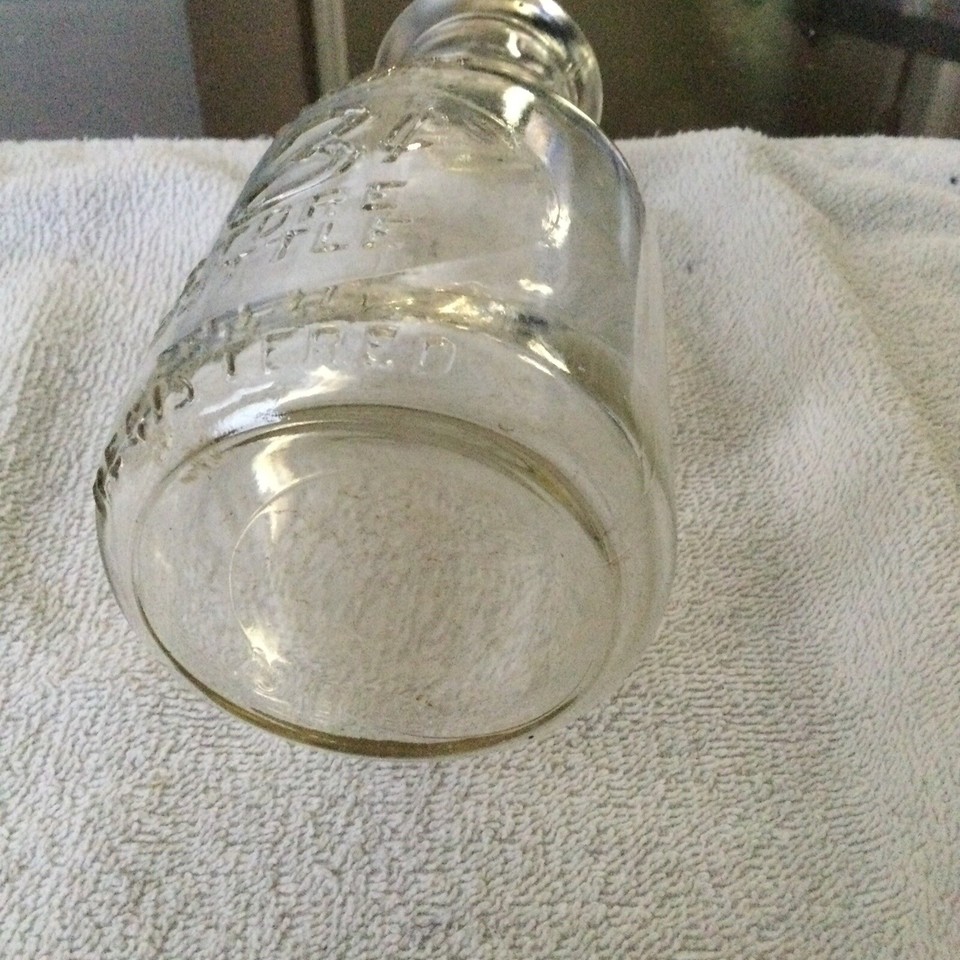 Milk Bottle, Clear, 3cent Store Bottle, One Pint Liquid, Sealed B 1 ...