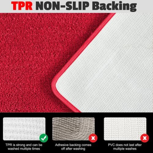 2 Piece Solid Microfiber Soft Bathroom Rug Set Non-Slip TPR Backing | eBay
