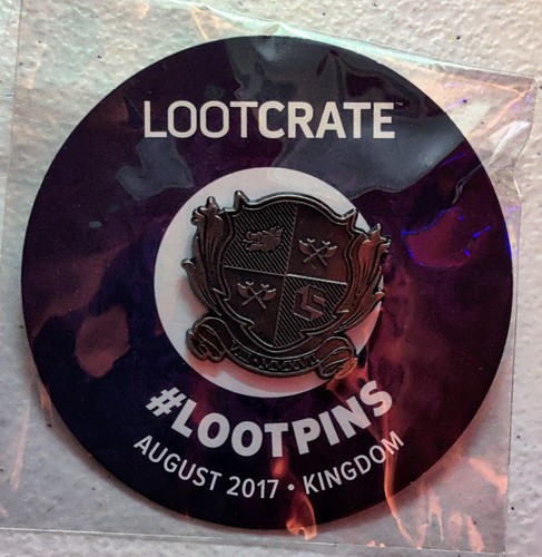 Loot Crate LootPins*KINGDOM SHIELD*August 2017*CREST*Enamel Pin *NEW ...