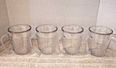 TERVIS Tumbler Mugs Set of 4 with Handle 16oz Insulated Clear Plastic ...