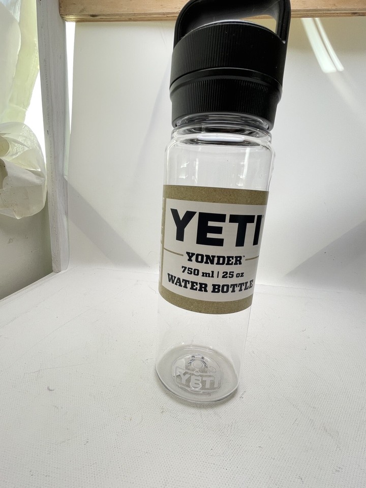 Yeti 750ml/25oz Clear Water Bottle w/ Yonder Black Cap Lightweight ...