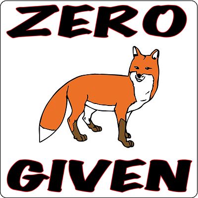 Zero Fox Given 0 F*cks Given funny bumper sticker decal | eBay