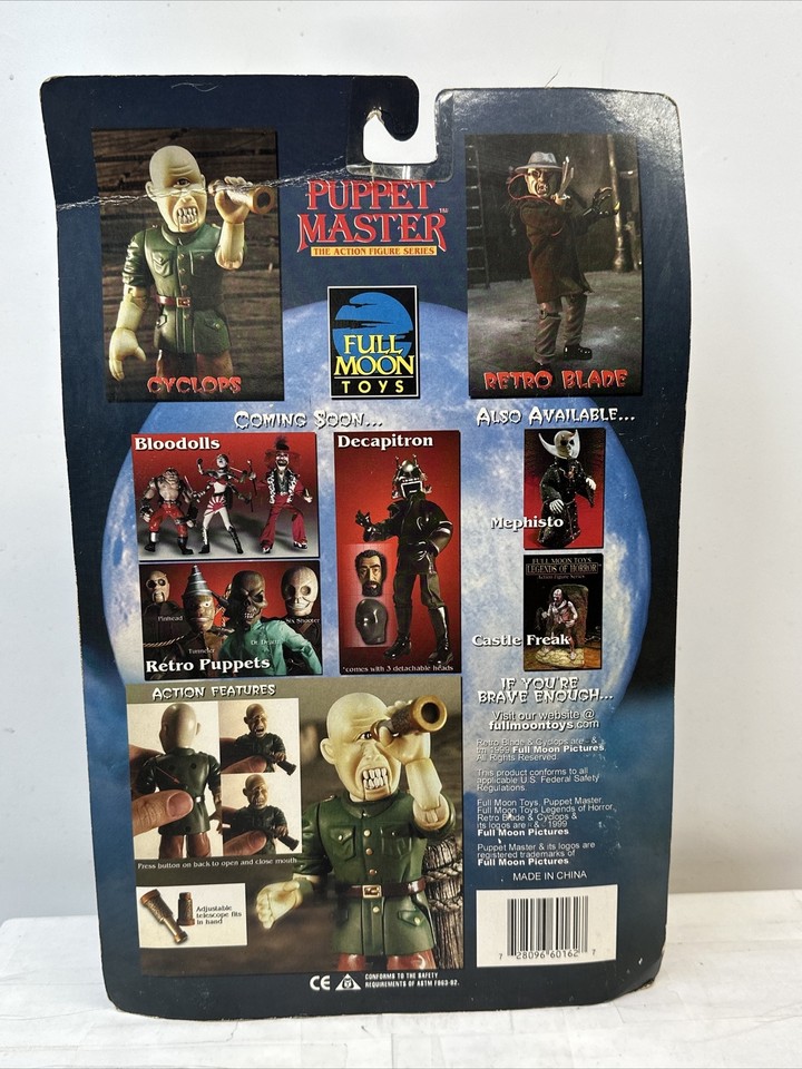 1999 Full Moon Retro Puppet Master Cyclops Green Uniform Variant Figure ...