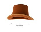 Mens Tall Brown Magician Mad Hatter Wonka Top Hat Topper Costume ...