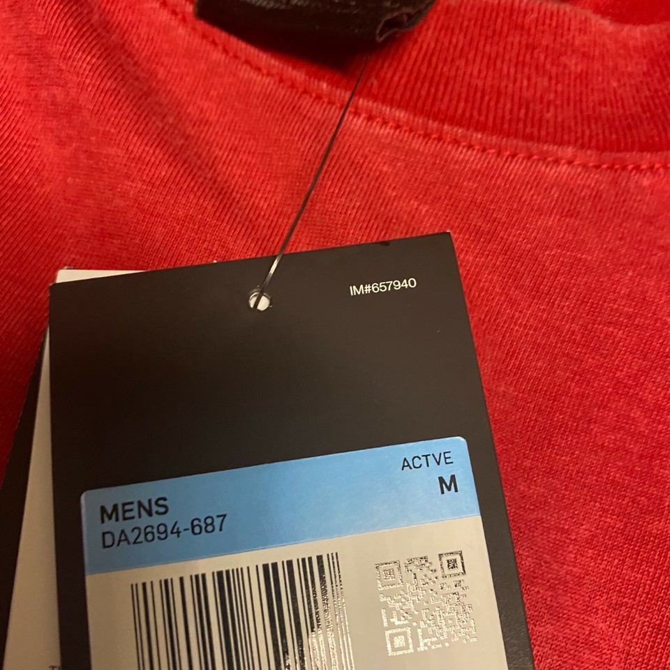 Air Jordan Mens Red Jumpman DA2694-687 Standard Fit Comfort Pullover T ...