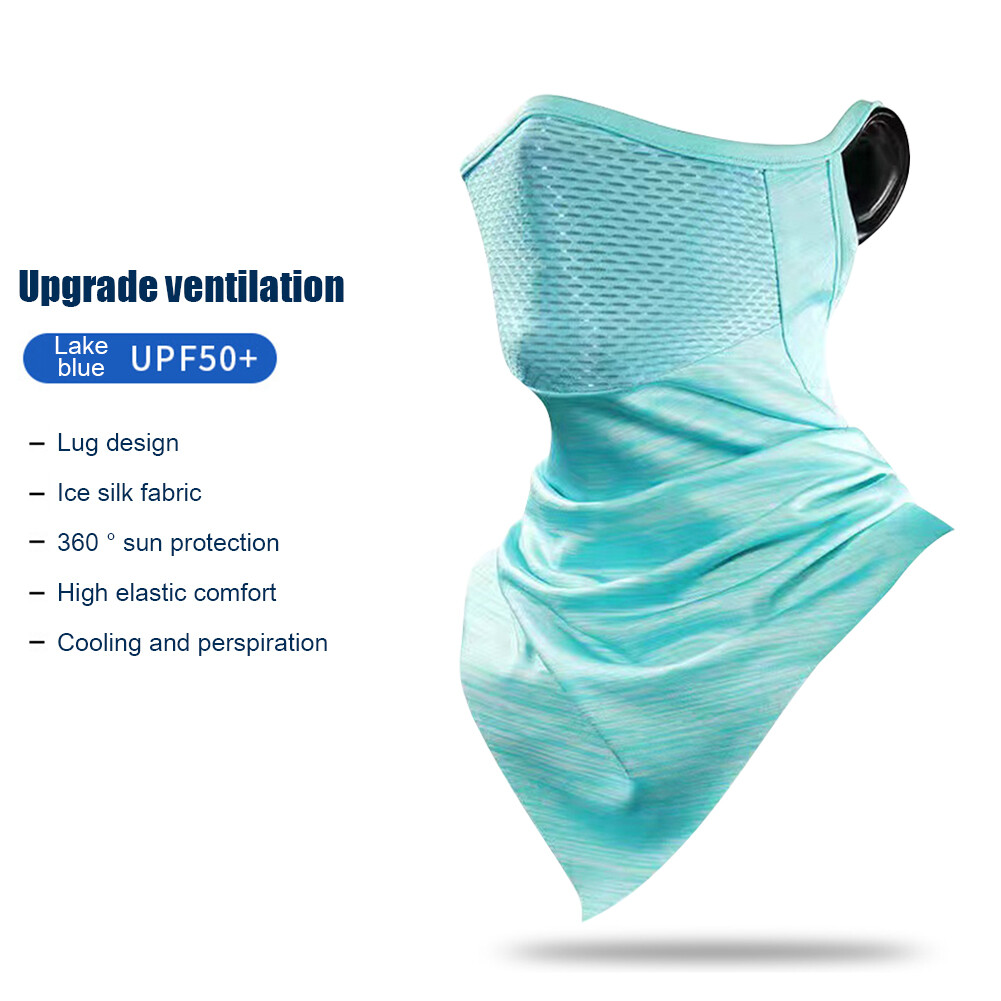 Summer Bandana Hanging Ear Triangle Face Neck Cover Mask Running ...