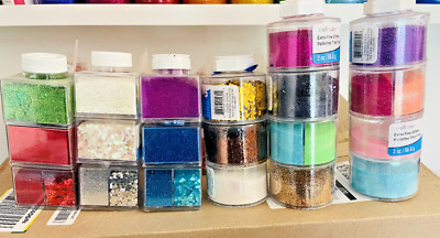 Multi Colored Glitter Lot in Containers Mixed Colors and Sizes | eBay