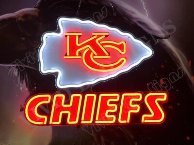 Kansas City Chiefs Chiefs KCC 24"x20" Vivid LED Neon Sign Light Lamp ...