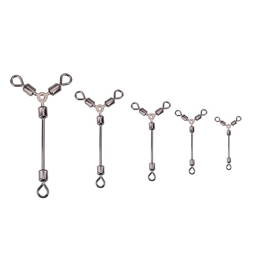 AU 15Pcs Durable Y Shape 3 Way Rolling Swivels Fishing Hook Lure ...