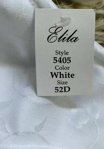 ELILA 52D WHITE JACQUARD LONG LINE SOFT CUP FIRM SUPPORT POSTURE BRA ...