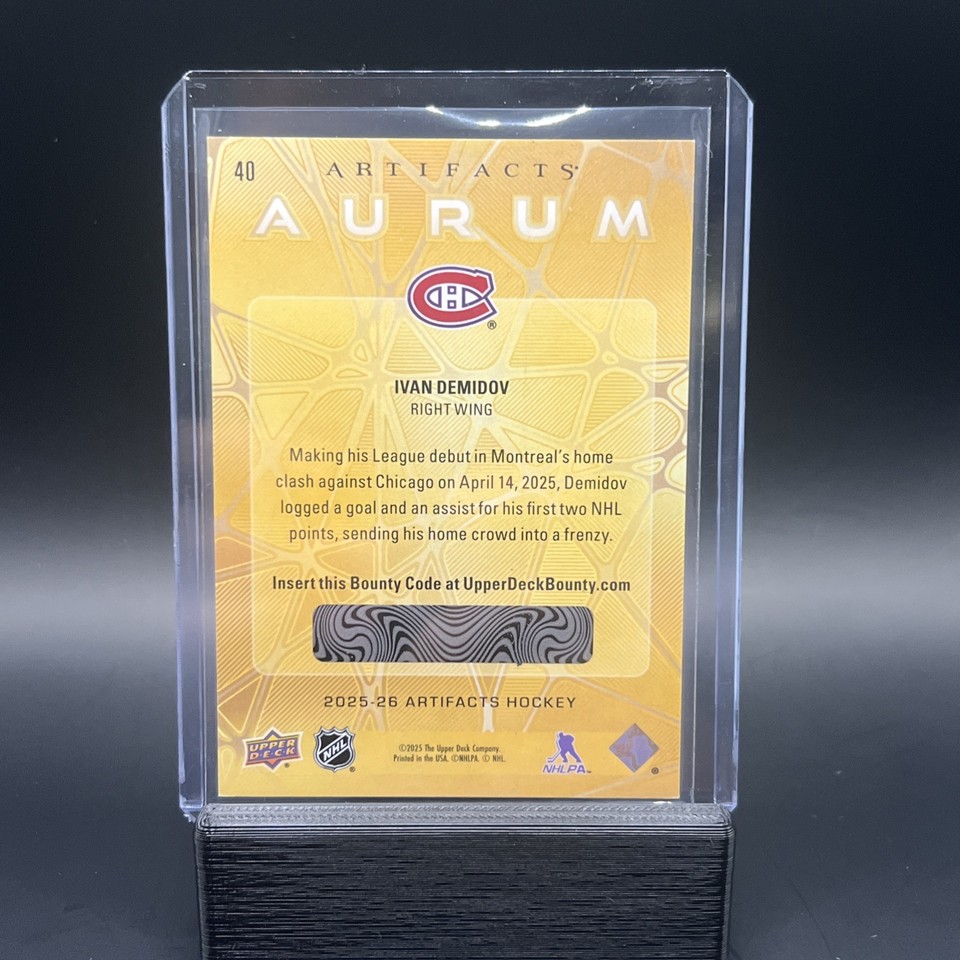 2025-26 UD Artifacts Aurum Rookie Ivan Demidov RC | eBay