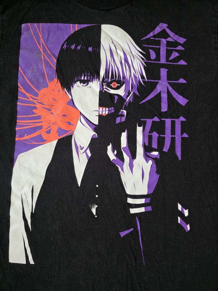 Tokyo Ghoul Kaneki Ken Shirt Mens Medium Black Anime Manga Graphic Tee ...