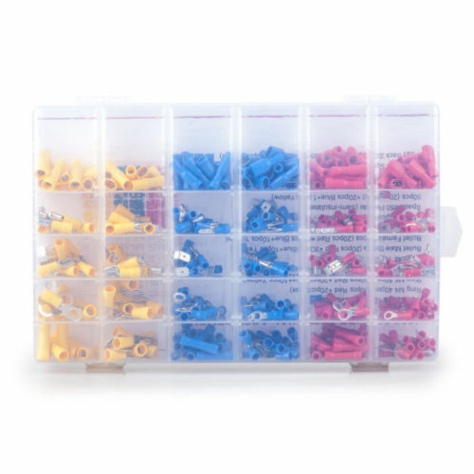 480Pcs Car Wire Assorted Insulated Electrical Terminals Connectors ...