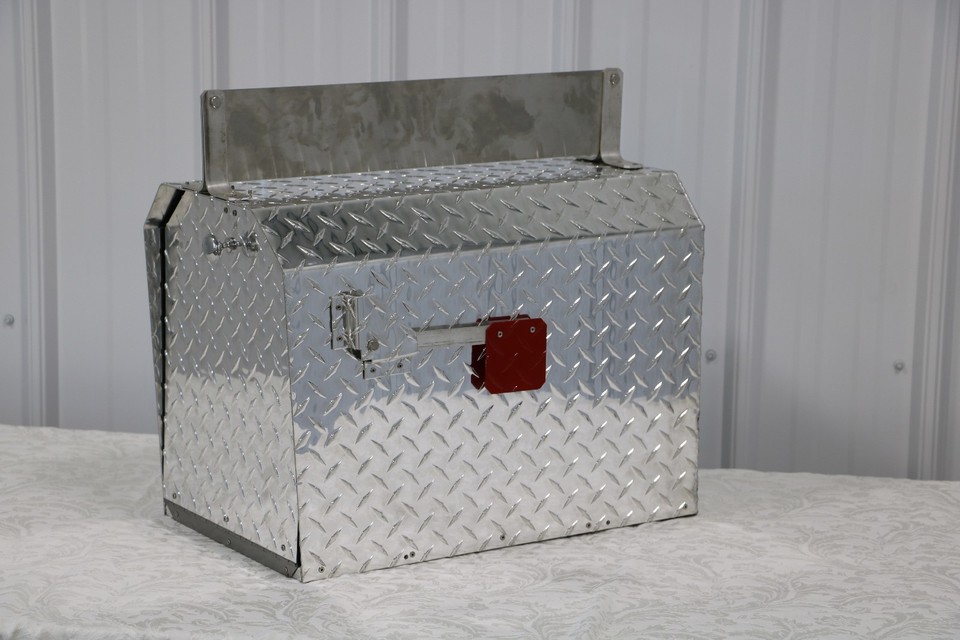 Heavy Duty Aluminum Diamond Plate 14 Gauge Mailbox Jumbo Size With Name ...