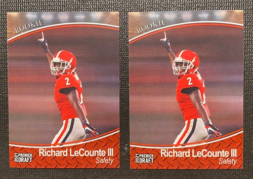 Richard LeCounte III RC 2021 SAGE HIT Premier Draft Red Parallel #170 ...