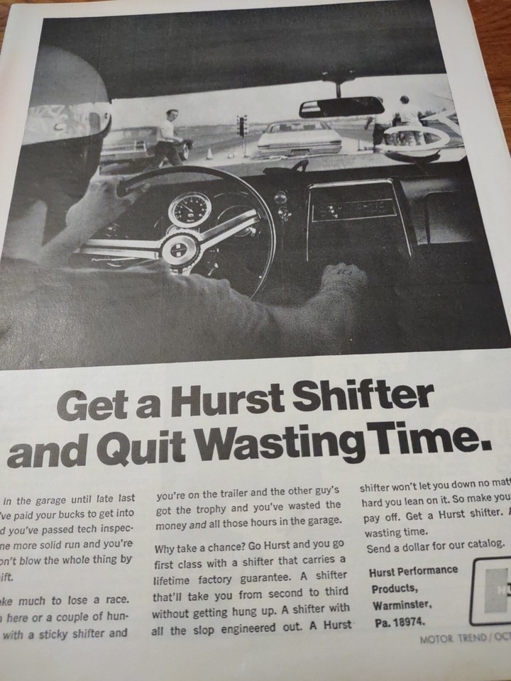 1968 Hurst Shifter Get A Hurst shifter And Quit Wasting Time Magazine ...