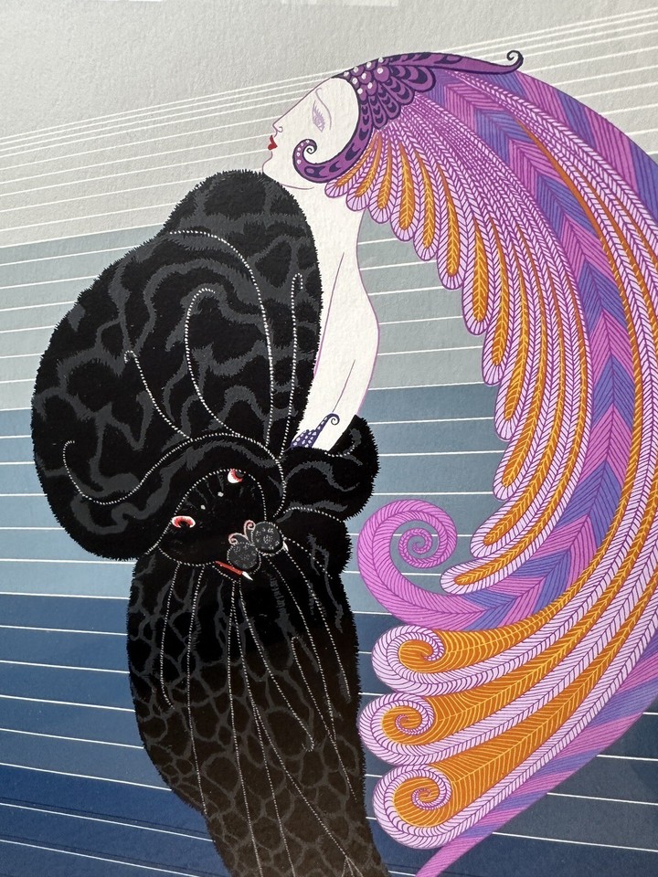 1981 ERTE ORIGINAL COLOR SERIGRAPH BEAUTY AND THE BEAST ART DECO SIGNED ...