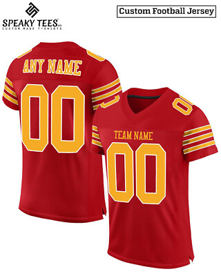 Men's NFL Authentic Football FAN Jersey Custom Text Football NFL Fan ...