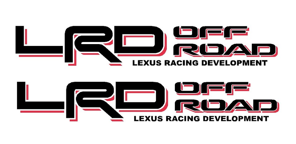 LEXUS RACING DEVELOPMENT LRD TRD OFF ROAD GX LX DECALS STICKERS PAIR ...