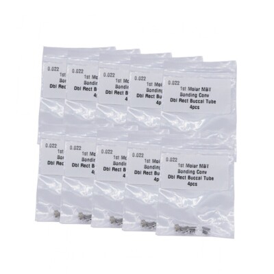 10 Packs Dental orthodontic 0.022 1st Molar MBT Bonding Conv Dbl Buccal ...
