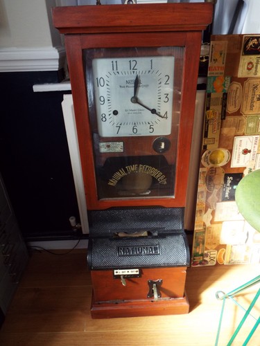 Vintage National Time Recorder Clock Made In Enland Working. | eBay UK