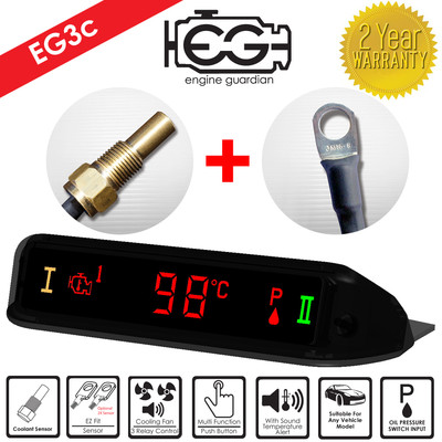 ENGINE GUARDIAN EG3c WATCHDOG TEMPERATURE COOLANT SENSOR GAUGE ...