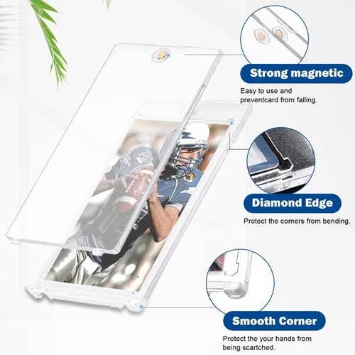 New 35PT Clear Magnetic Top Loader Card Sleeves Trading Hard Acrylic ...