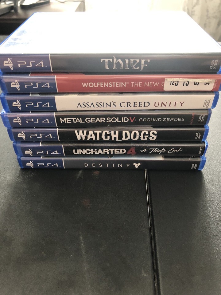 Lot Of 7 PlayStation 4 PS4 Video Games With Cases Uncharted 4 Thief ...