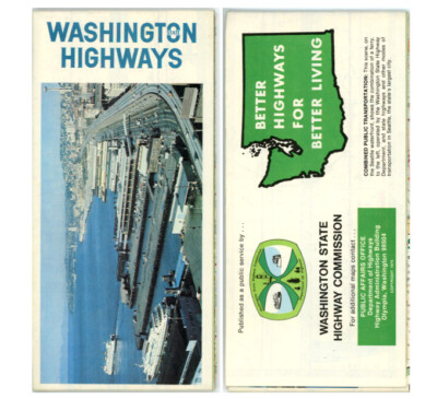 Vintage 1975 Washington Official State Highway Department Road Map | eBay