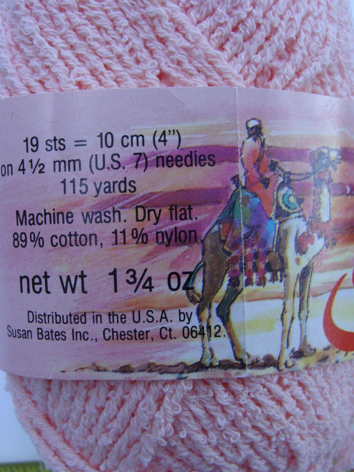 Patons Cotton Sahara Light Pink Yarn Skein - 1.8 oz Shade 2322 Lot 1 | eBay