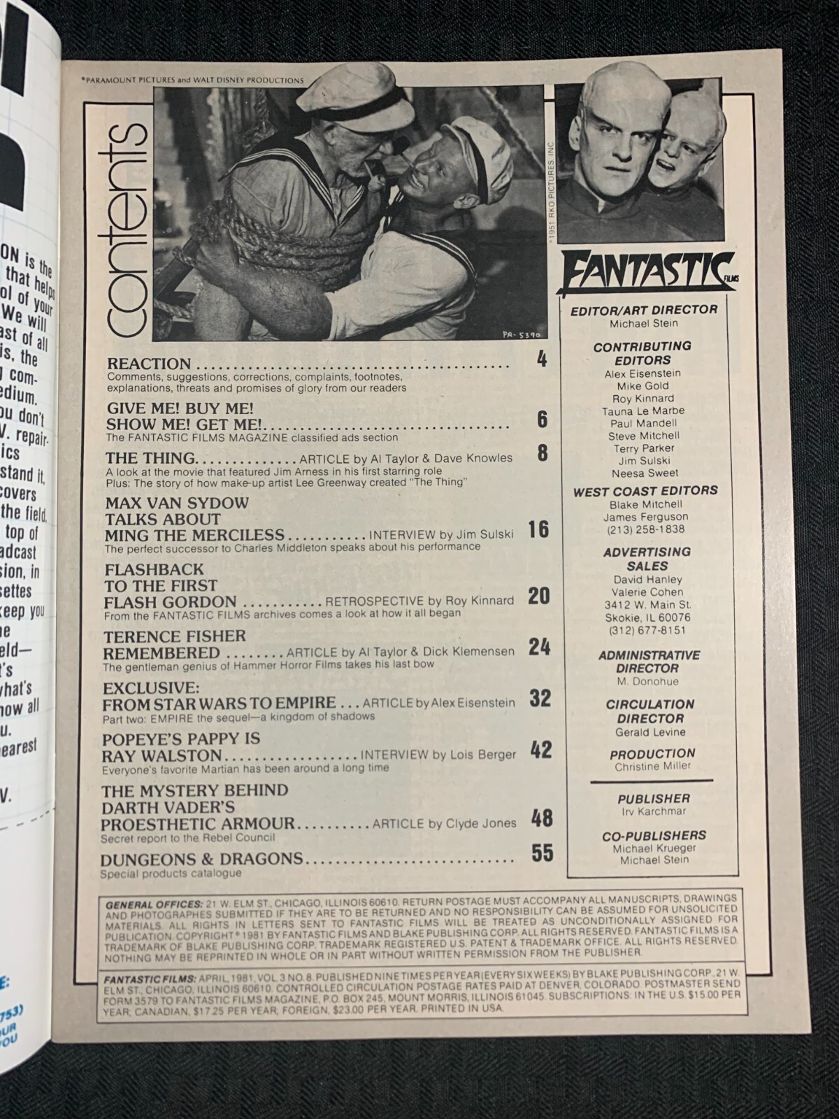 1981 April FANTASTIC FILMS Magazine #23 VF- 7.5 Star Wars Flash Gordon ...