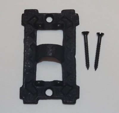 3" LONG BLACK CAST IRON SQUARE WALL BRACKET LAMP HINGE WITH SCREWS NEW ...