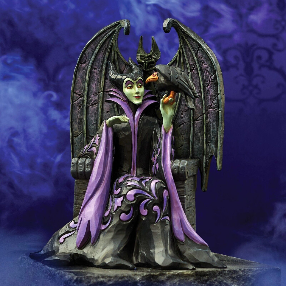 * New JIM SHORE DISNEY Figurine MALEFICENT Sleeping Beauty Raven Crow ...