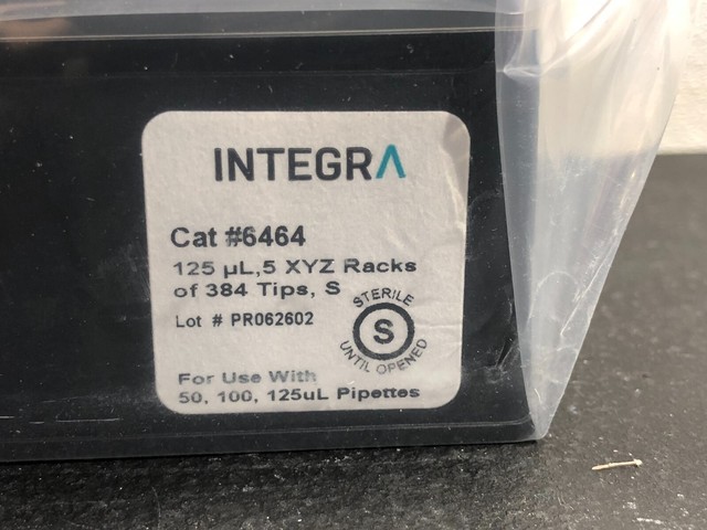 INTEGRA 6464 Pipette Tips 125 ul Griptips 5 Racks of 384 Tips Each for ...