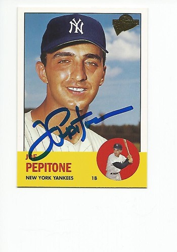 JOE PEPITONE Autographed Signed 2003 Fan Favorites card New York ...