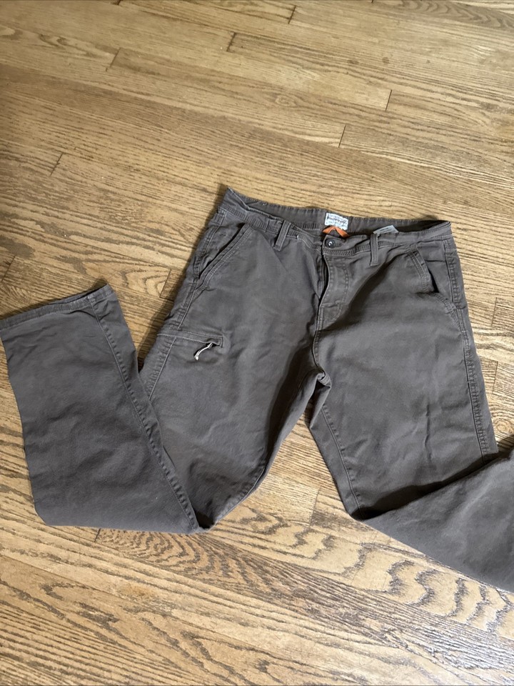 MEN's Weatherproof Vintage Brown Canvas Relaxed Fit Pants 32x29 | eBay