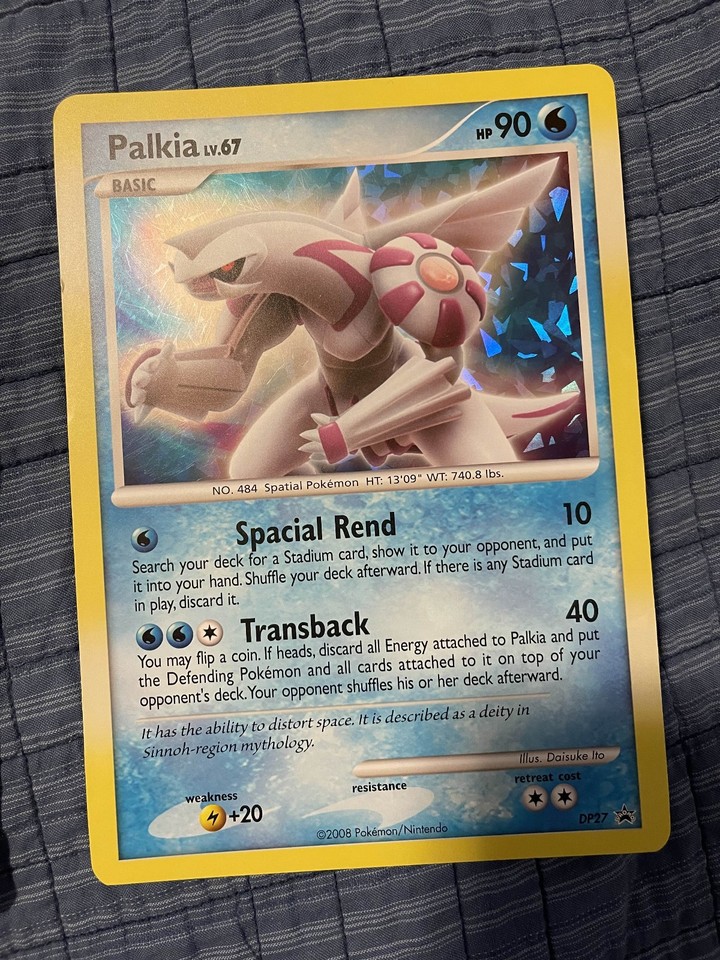 Oversized Holo Pokémon Cards Dialga DP26 Palkia DP27 2008 Black Star ...