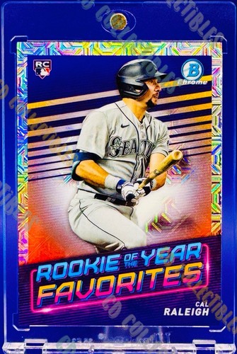 Cal Raleigh ROOKIE RC MOJO REFRACTOR CARD BOWMAN CHROME MARINERS MINT ...